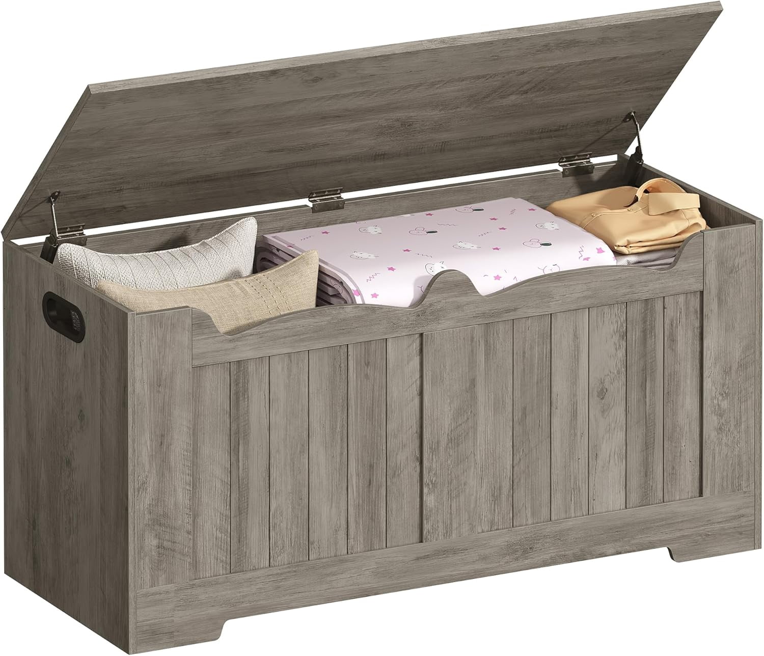 Storage Chest Box, Storage Trunk with 2 Safety Hinges, 39.4" Lift-Top ...