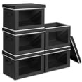 Storage Chest Boxes Black L(5-Pack) For Clothes Towel Blanket Sheet ...