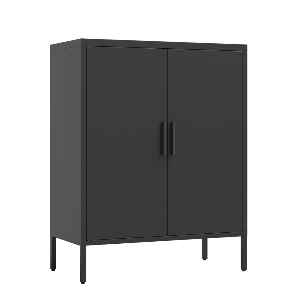 Storage Chest Steel Storage Cabinet with Adjustable Shelves, Double ...
