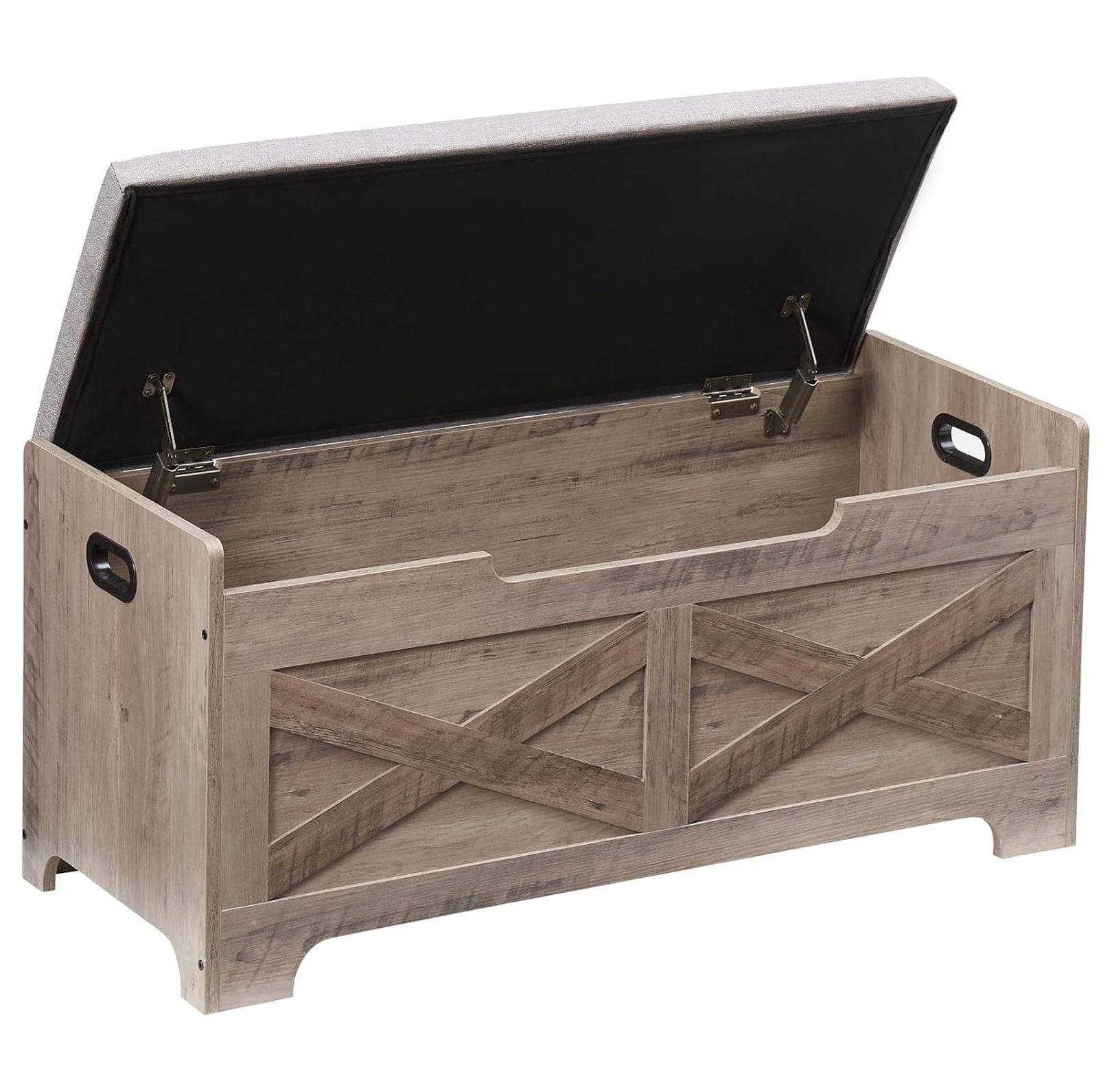 Storage Chest, Storage Bench with Safety Hinge, Barn Style Storage ...