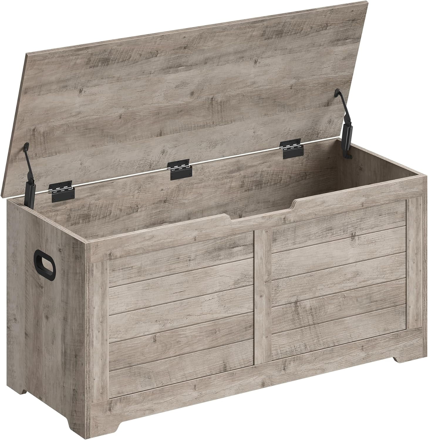 Storage Chest, Storage Bench with 2 Safety Hinges, Farmhouse Style, 15. ...