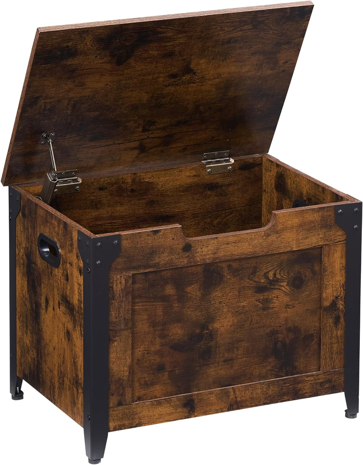 Storage Chest, Storage Trunk with Safety Hinge, Wooden Storage Bench ...