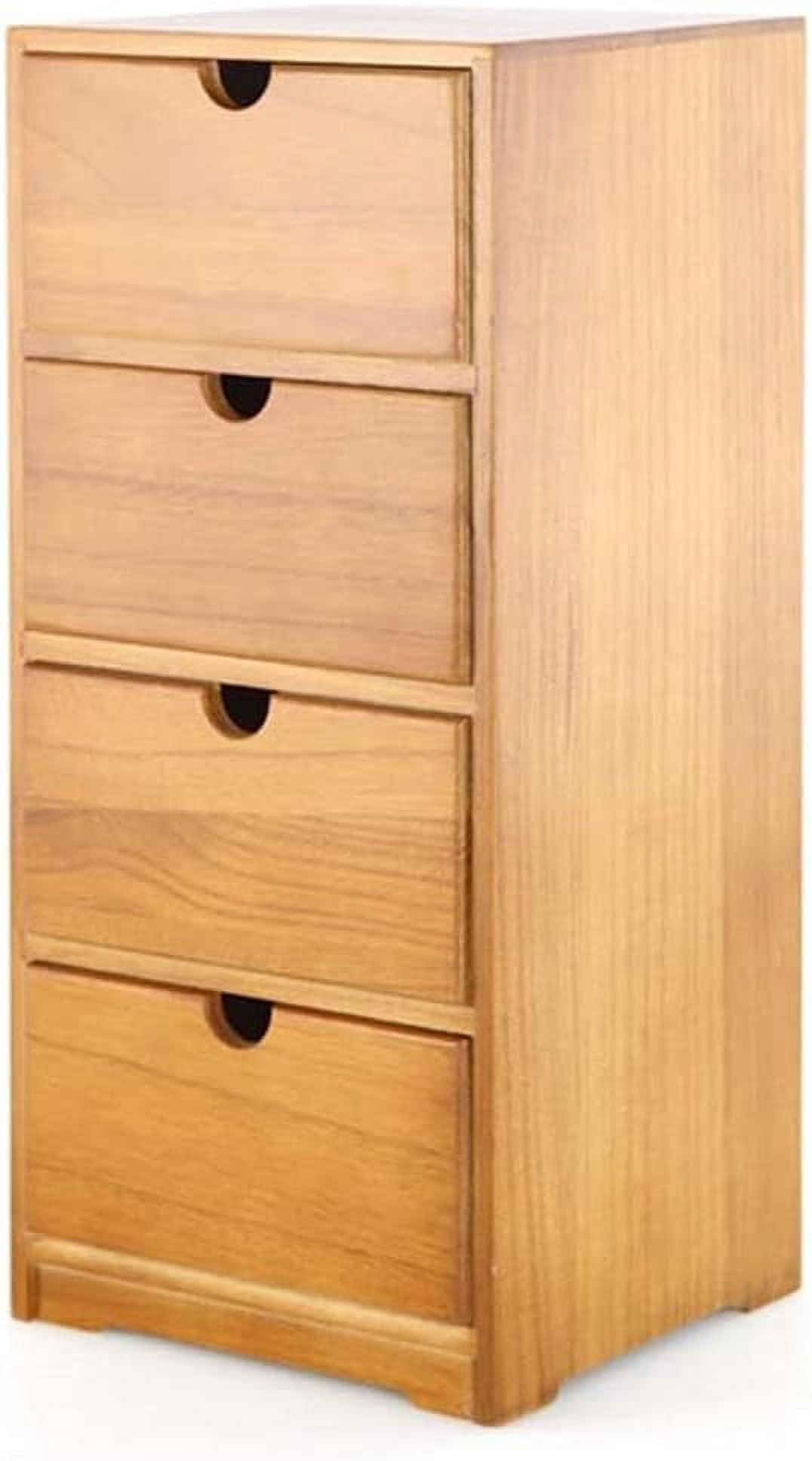 Storage Chest Wooden Drawer Box Top Storage with 1/2/3/4 Drawers ...