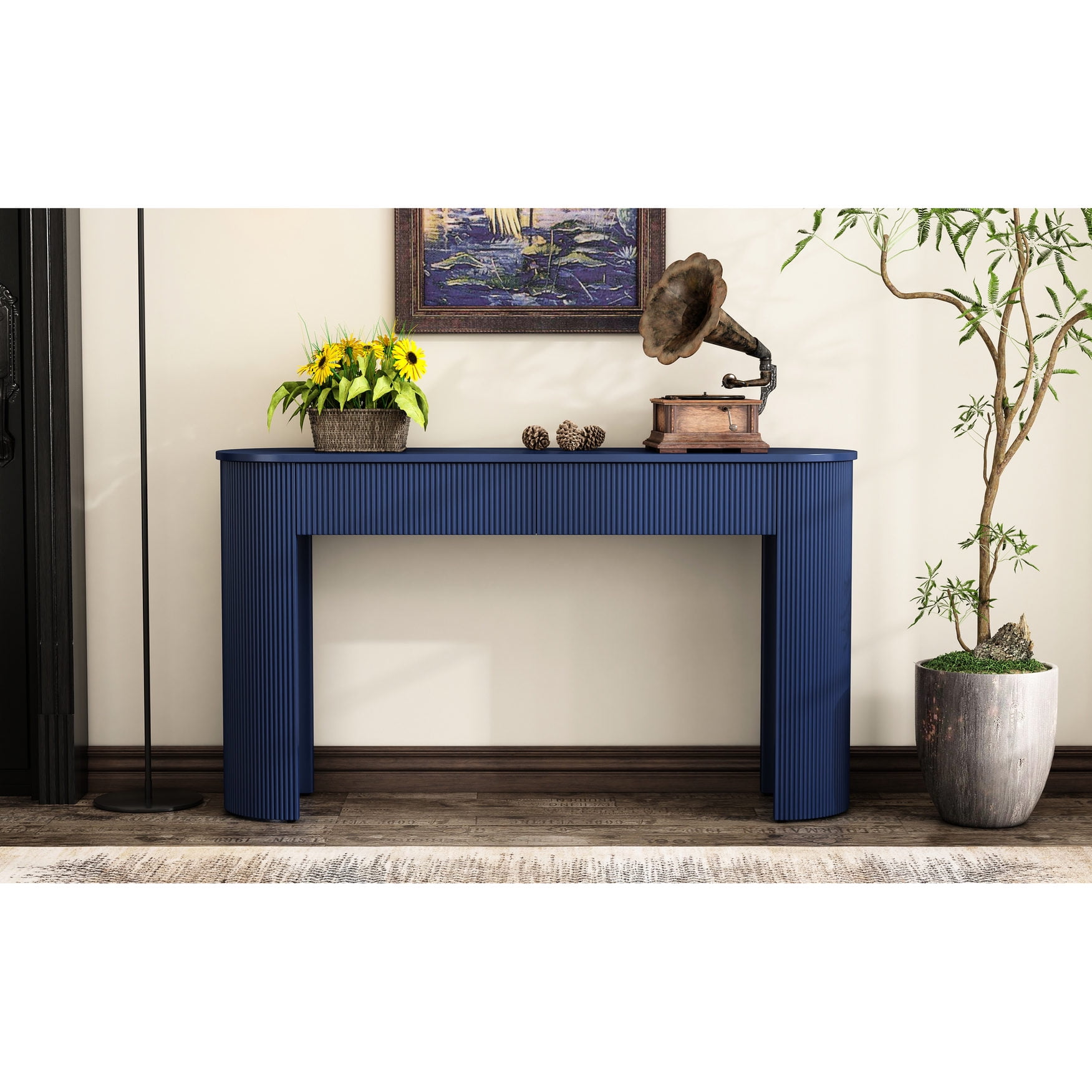 Storage Console for Entryway / Concealed Drawer Design / Protects Floor ...