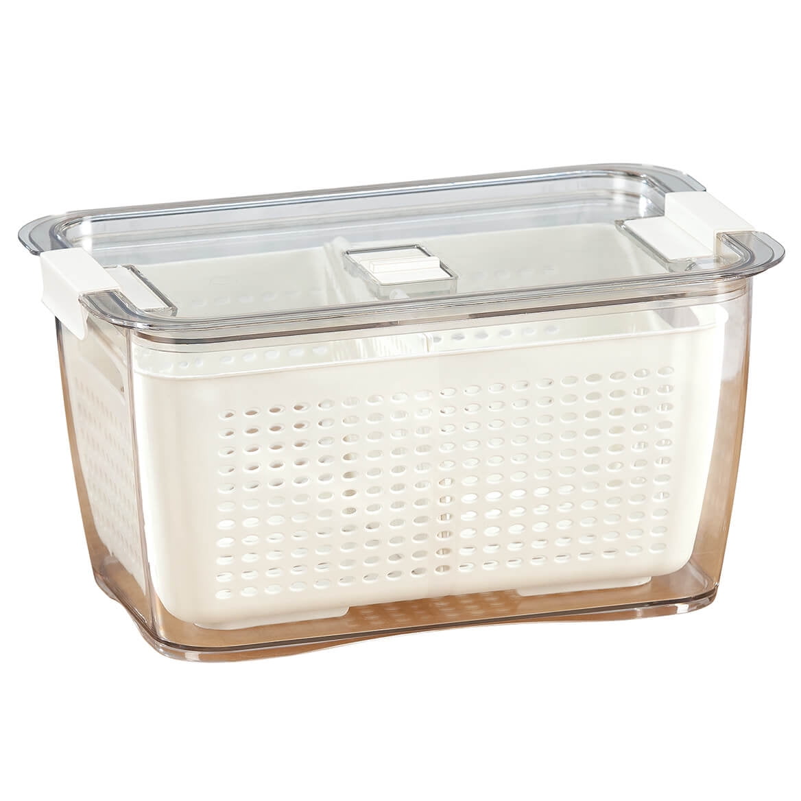 Storage Container w/Drain Basket & Divider, Large - Walmart.com