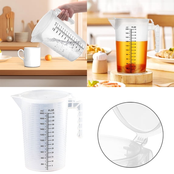 Storage Containers 2 – Versatile Measuring Cup with Scale Clear Liquid ...