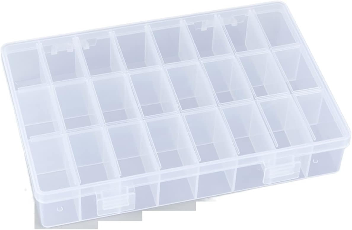 Storage Containers Practical 24 Grids Plastic Compartment Jewelry ...