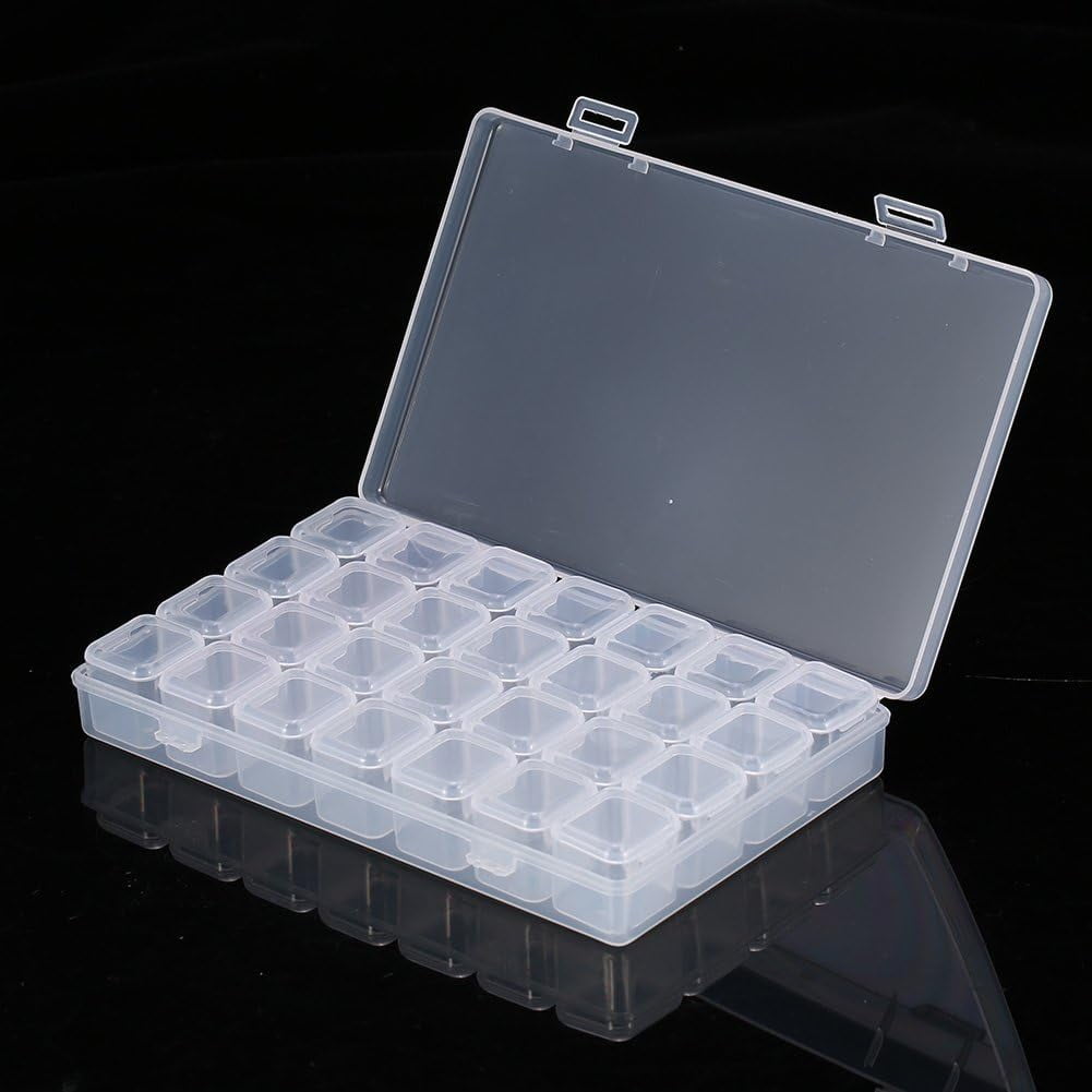Storage Containers for,28 Slots Plastic Organizer Container Storage Box ...