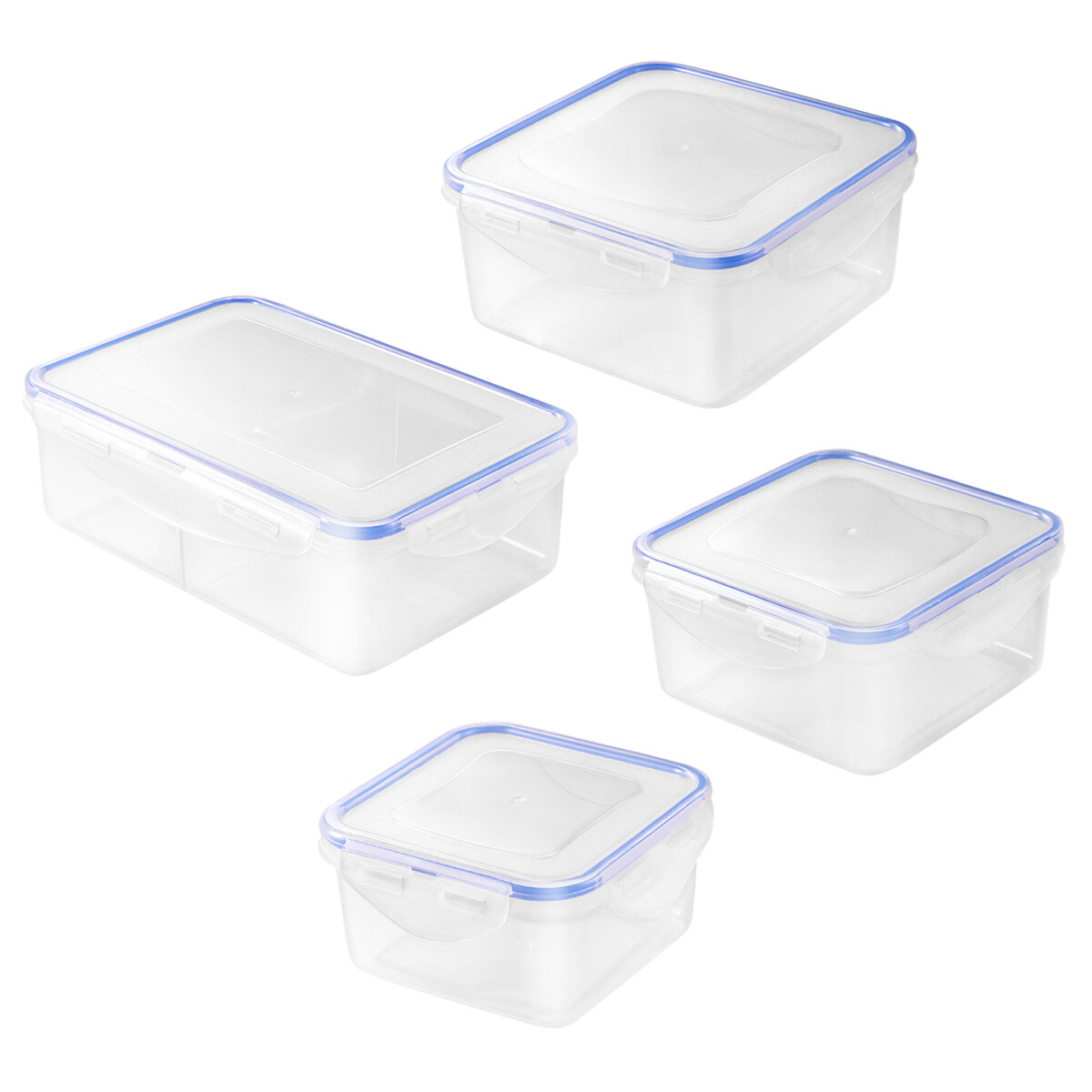 REOFLYUP Transparent Food Containers 4Pcs 20x13.5x7in - Walmart.com
