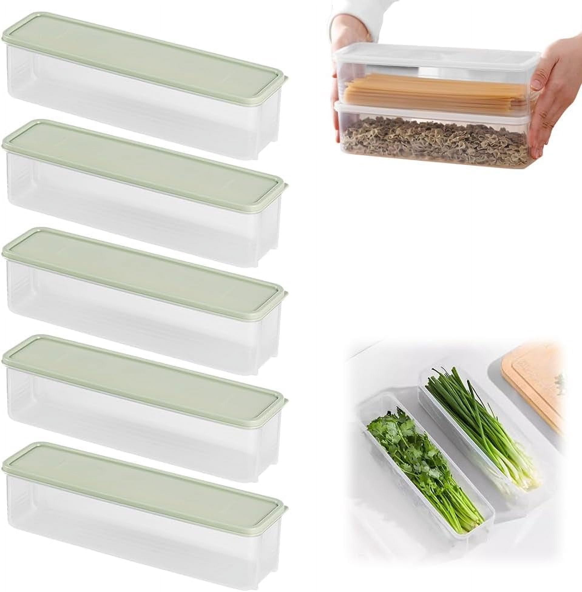 Storage & Crisper Boxes, 2025 New Spaghetti Container Storage with Lids ...