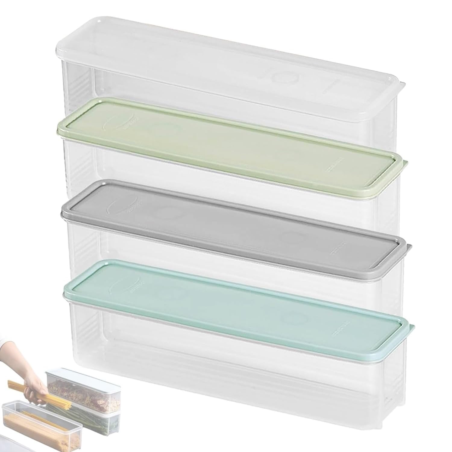 Storage & Crisper Boxes, Spaghetti Container Storage, Pasta Organizer ...