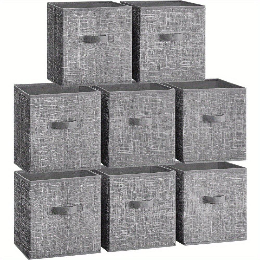 Storage Cube, 11-Inch Non-Woven Double Handle Storage Box, 8-Piece Set ...