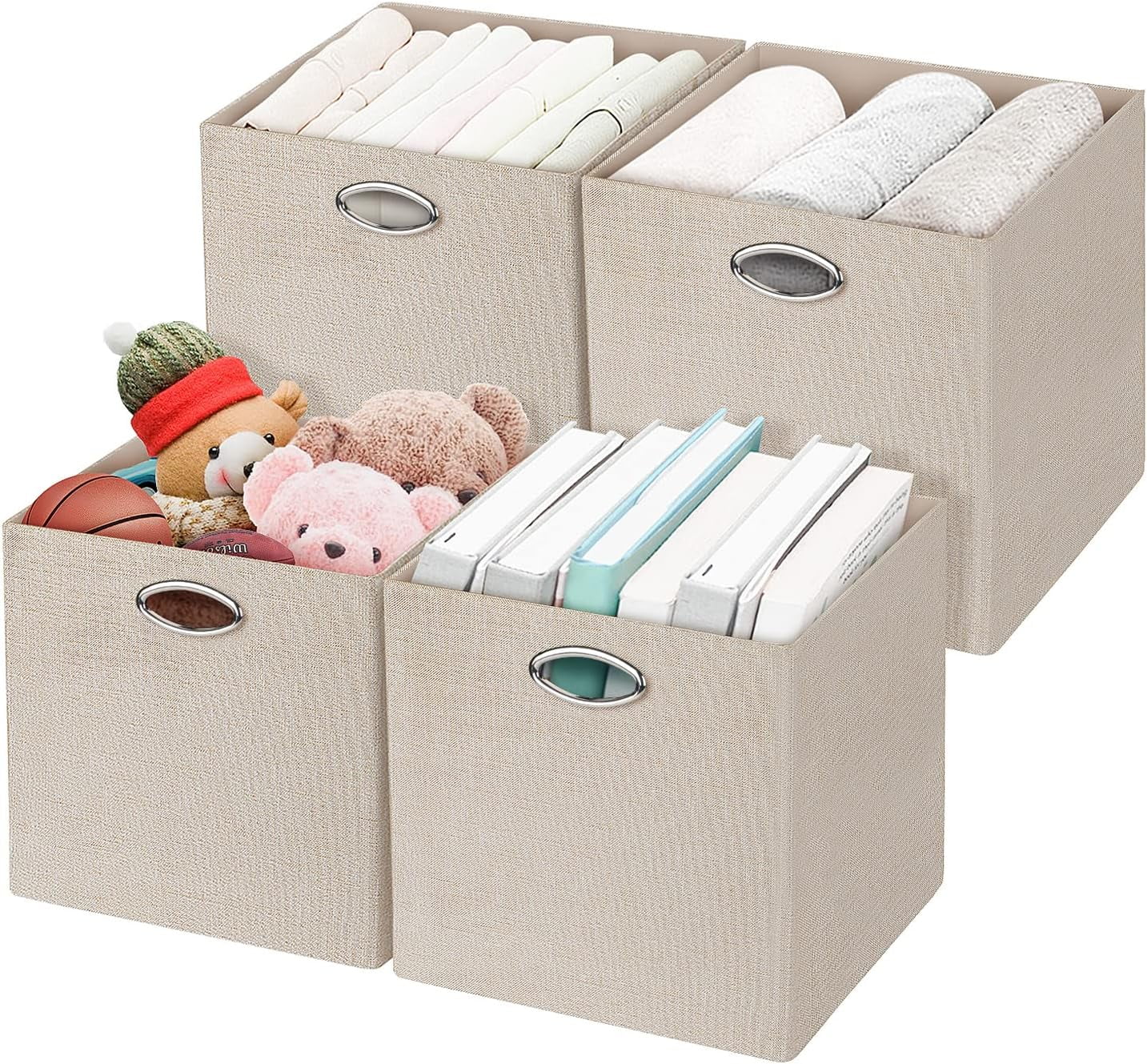 Storage Cube Basket Bins,13×13 Foldable Storage Boxes for Closet ...