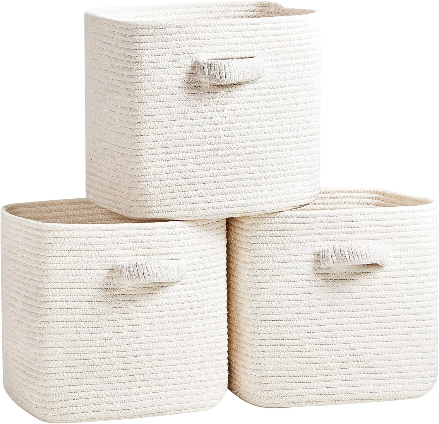 fyigbion RUNKA Storage Cube Baskets - 3 Pack - 11 inch Square Baskets ...