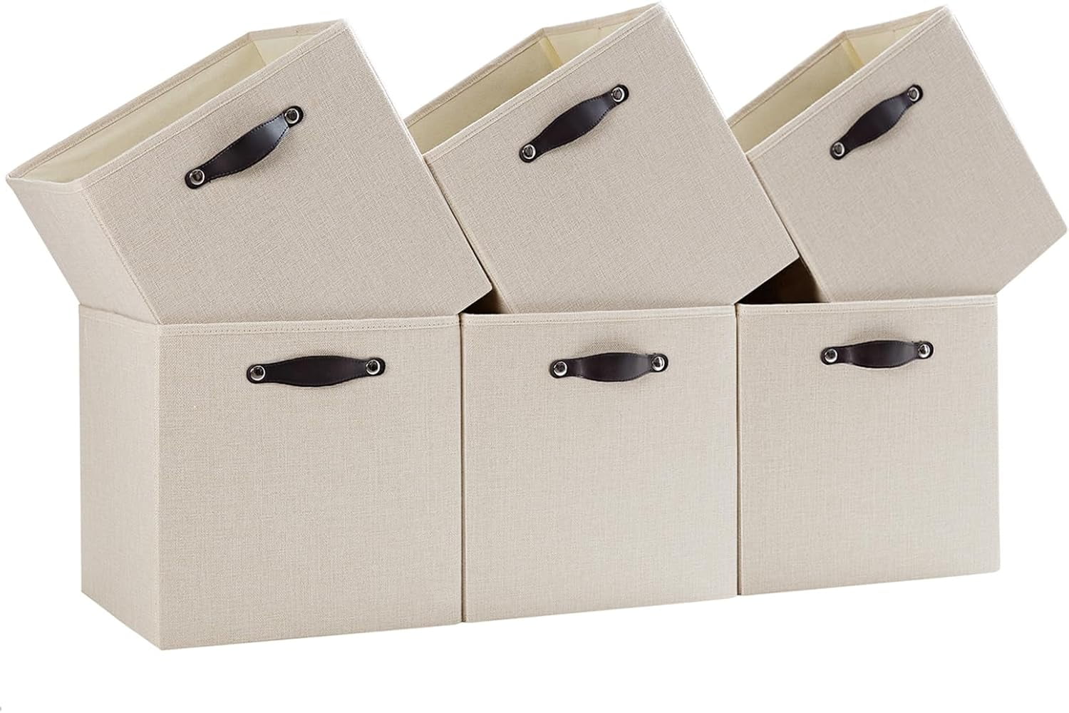 Storage Cube Bins | 260g/㎡ Fabric Cubby Organizer Baskets for Shelf ...