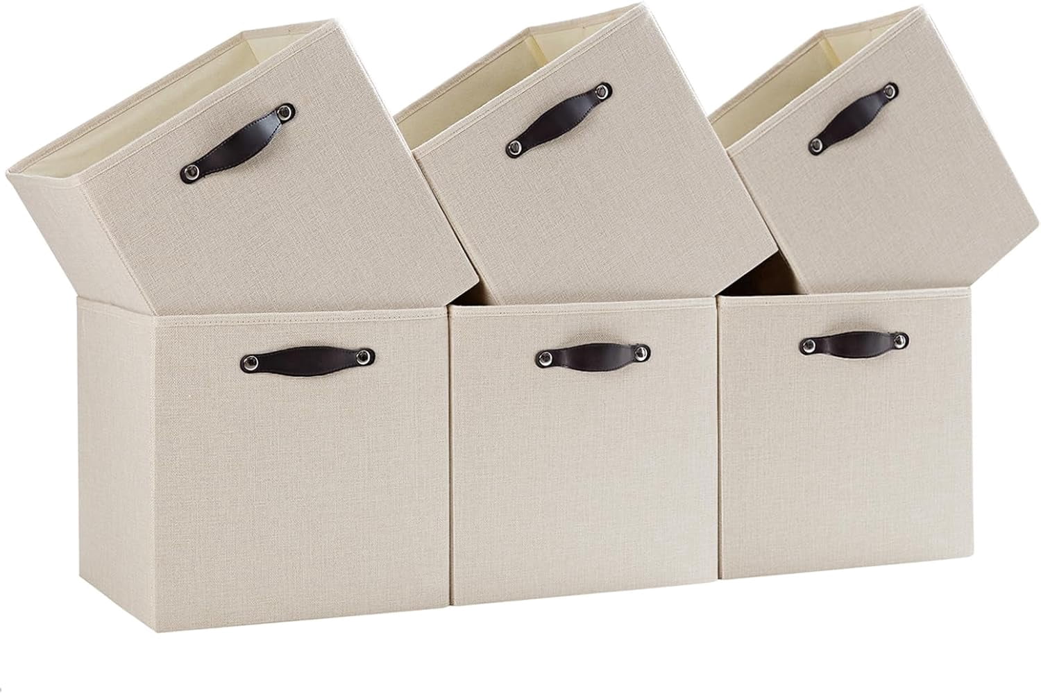 Storage Cube Bins | 7.7 oz/yd² Fabric Cubby Organizer Baskets for Shelf ...