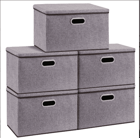 Storage Cubes - 11.81 Inch Cotton And Linen Large Storage Bins for ...