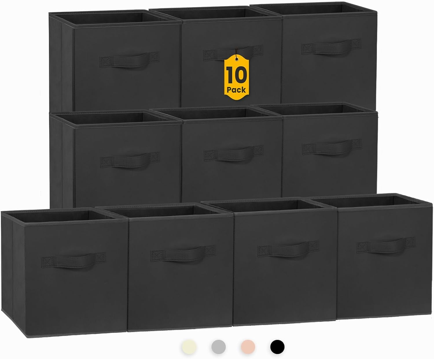 Storage Cubes, 11 Inch Clothes Bins for Shelves Closet (10 Pack ...