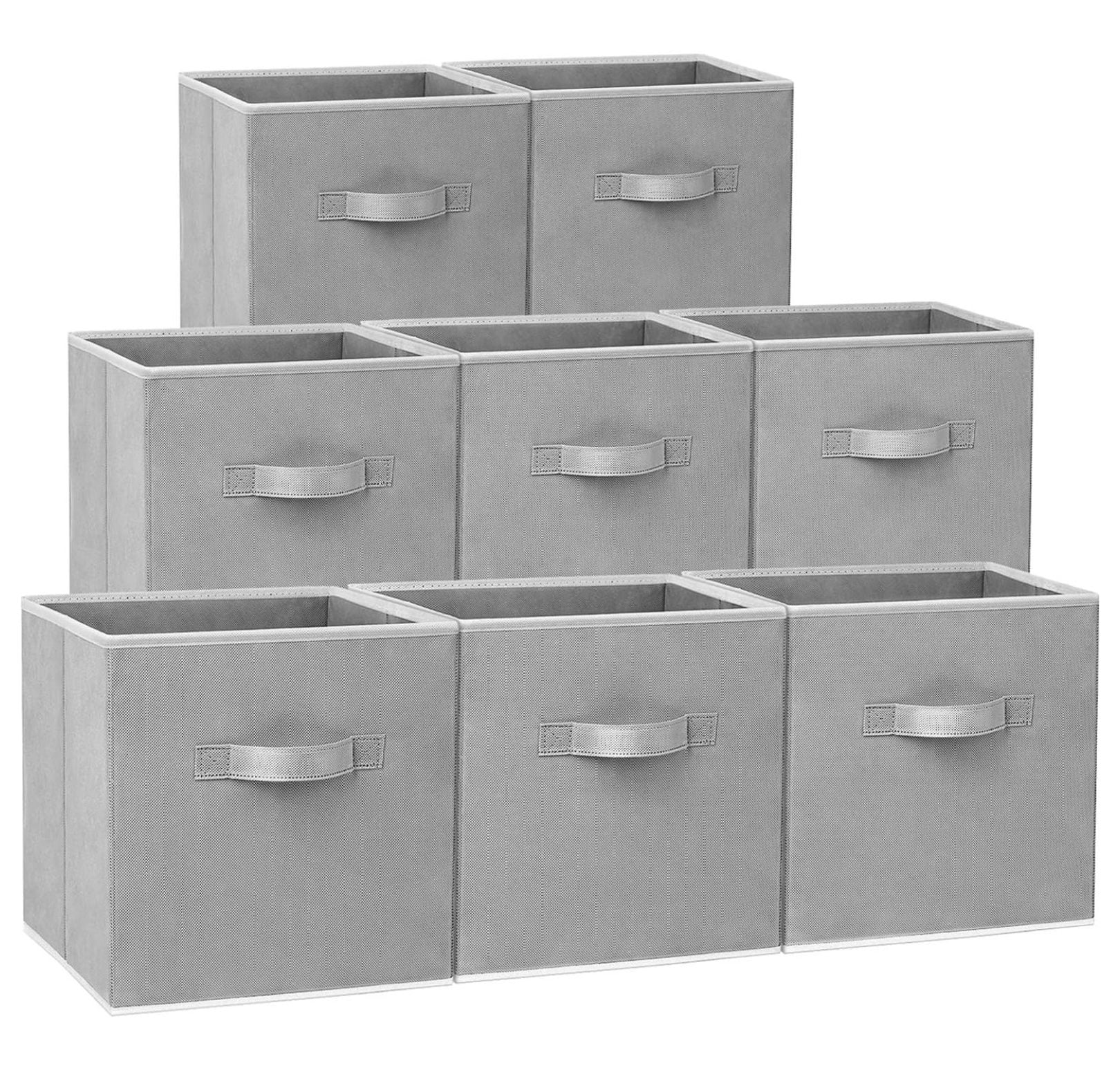 Storage Cubes 11 Inch Cube Storage Bins Set Of 8 Fabric Collapsible Storage Bins With Dual