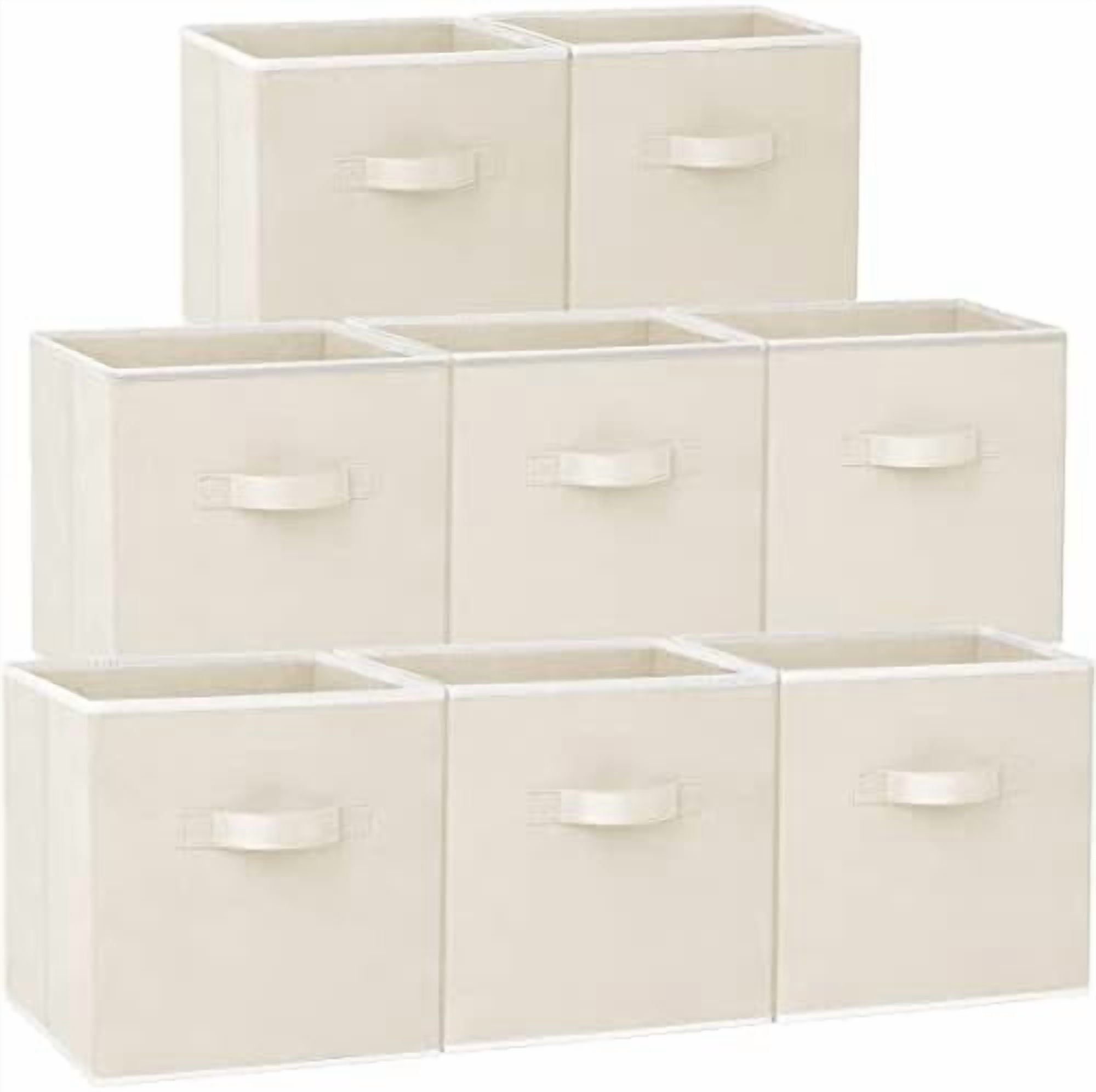 Storage Cubes - 11 Inch Heavy Duty Fabric Storage Bins for Shelves ...