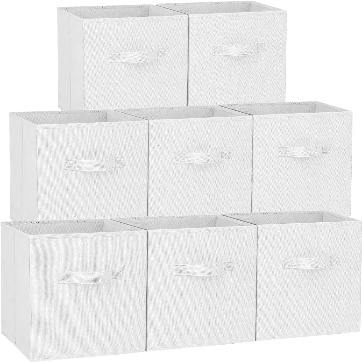 Storage Cubes - 11 Inch Heavy Duty Fabric Storage Bins for Shelves ...