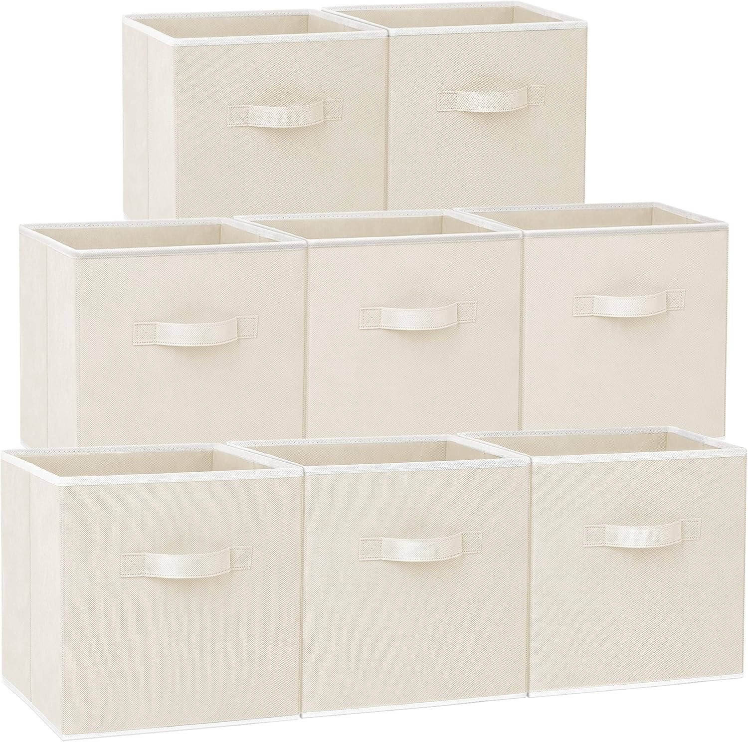 Storage Cubes - 11 Inch Heavy Duty Fabric Storage Bins for Shelves ...