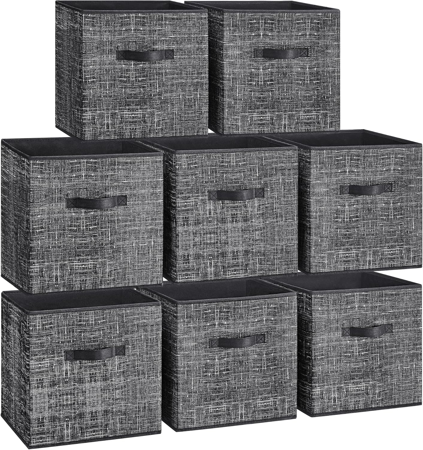 Storage Cubes, 11-Inch Non-Woven Fabric Bins with Double Handles, Set ...
