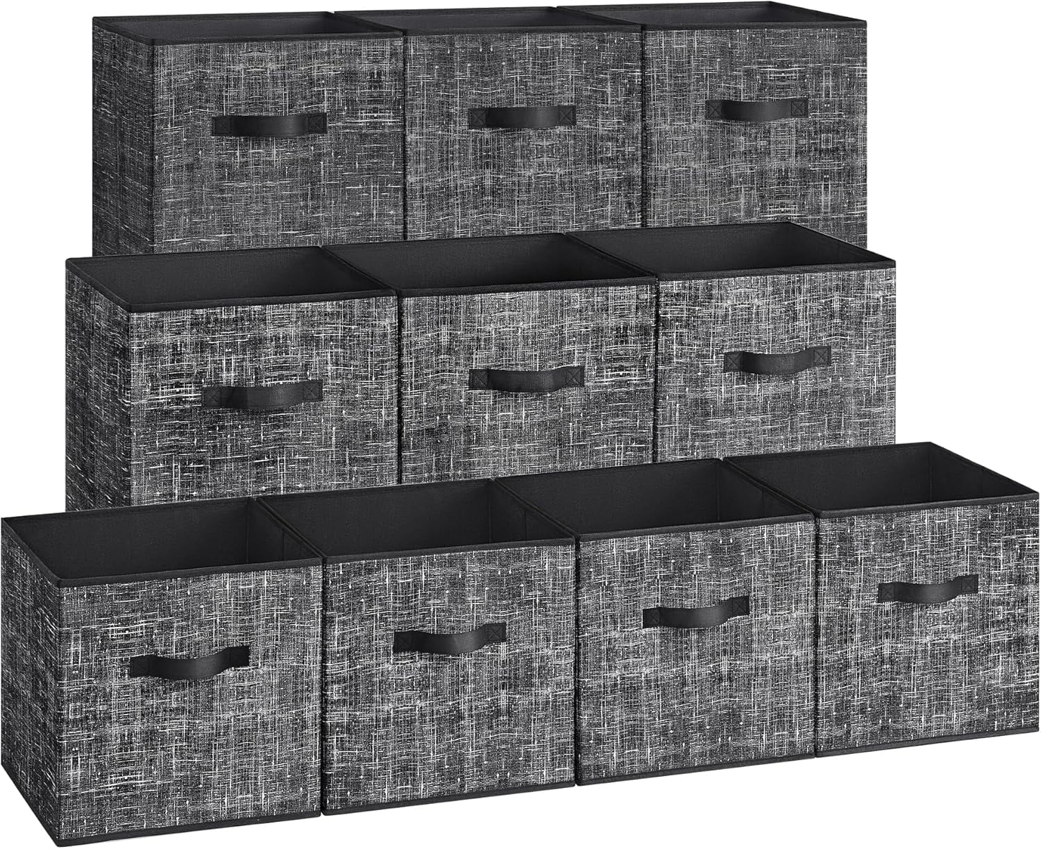 Storage Cubes, 13-Inch Non-Woven Fabric Bins with Double Handles, Set ...