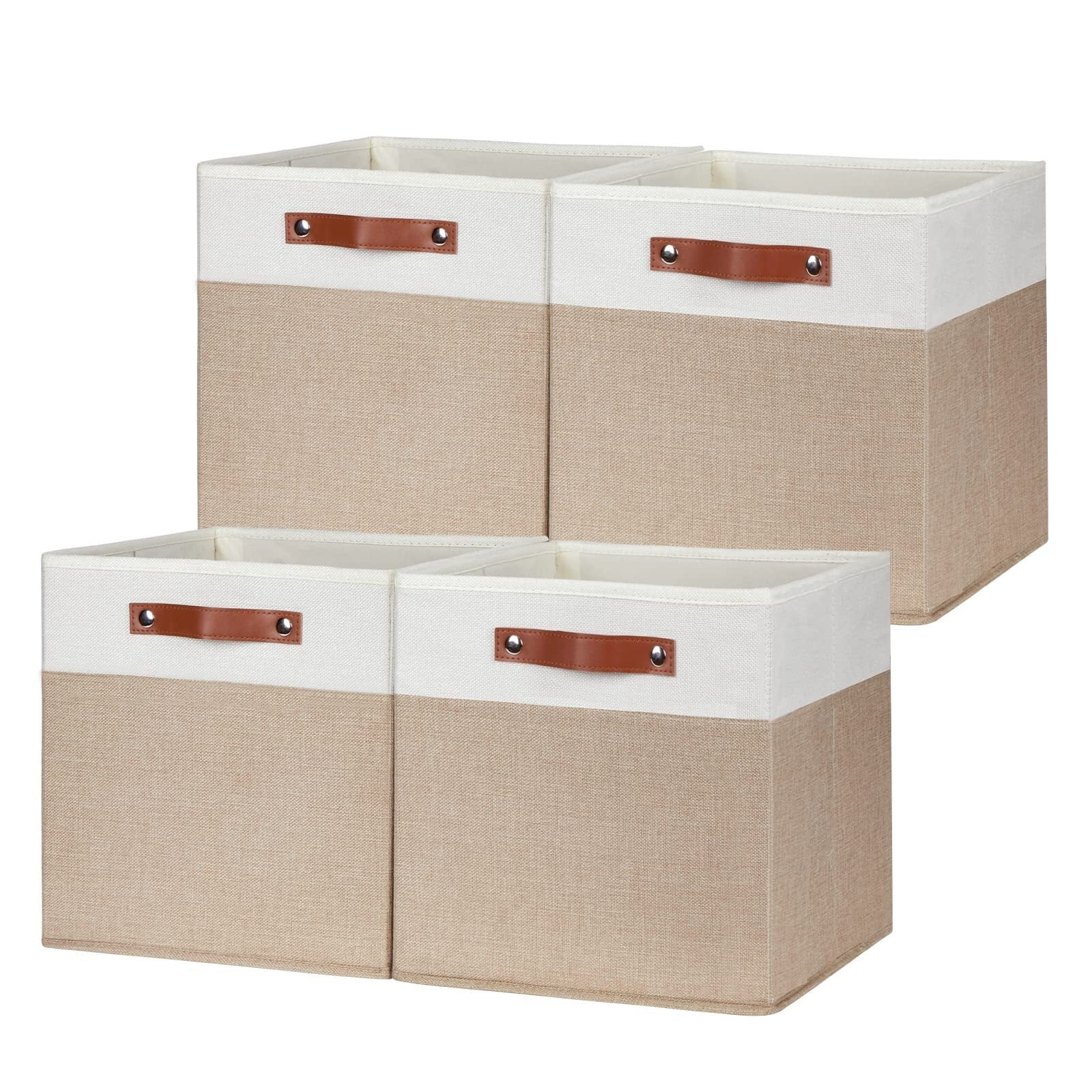 Storage Cubes, Collapsible Sturdy Cube Storage Bins With Handles for ...
