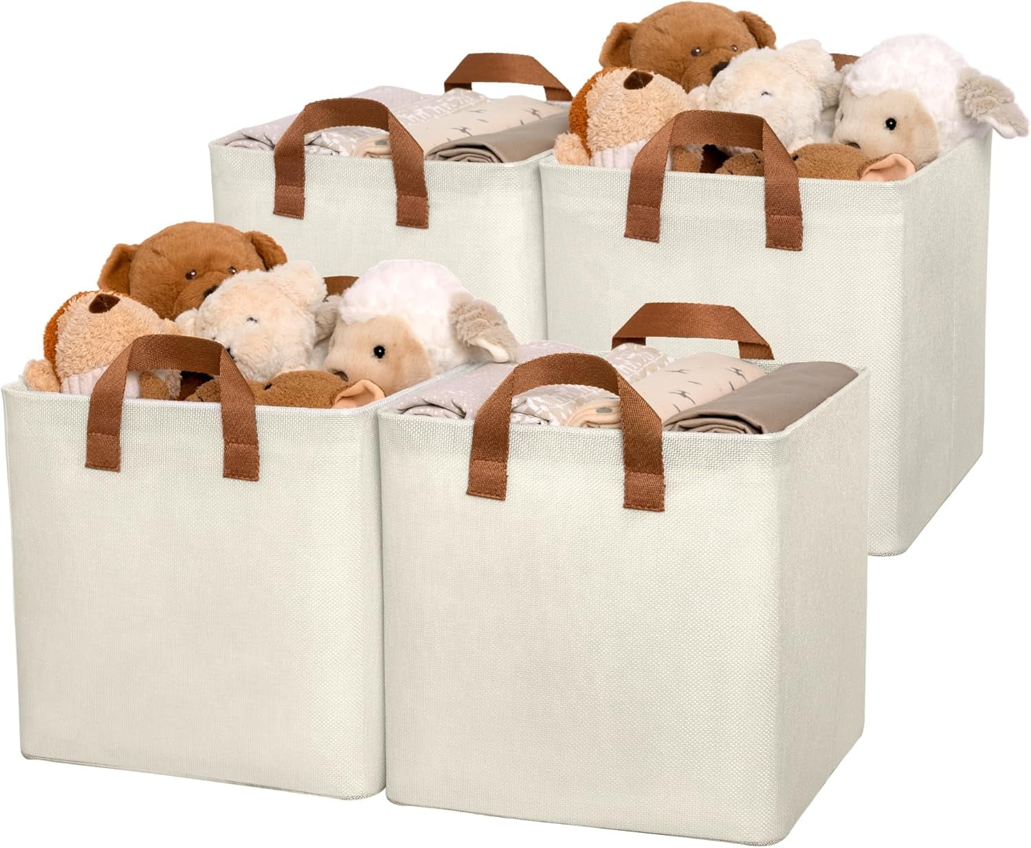 Storage Cubes Organizer, 11 Inch Foldable Fabric Bins Organizing ...