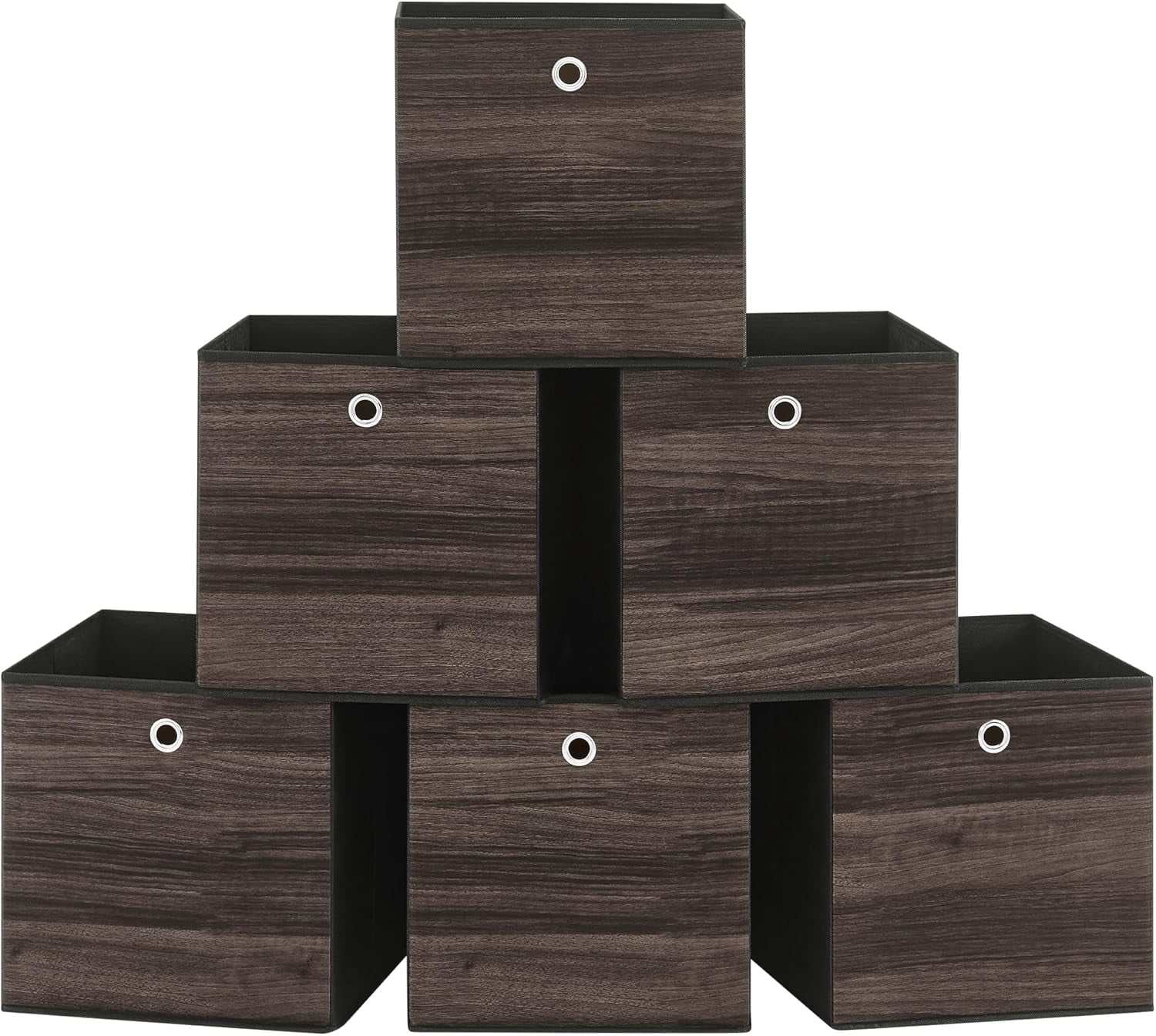 Storage Cubes, Set of 6 Storage Bins with Handles, Foldable Oxford ...