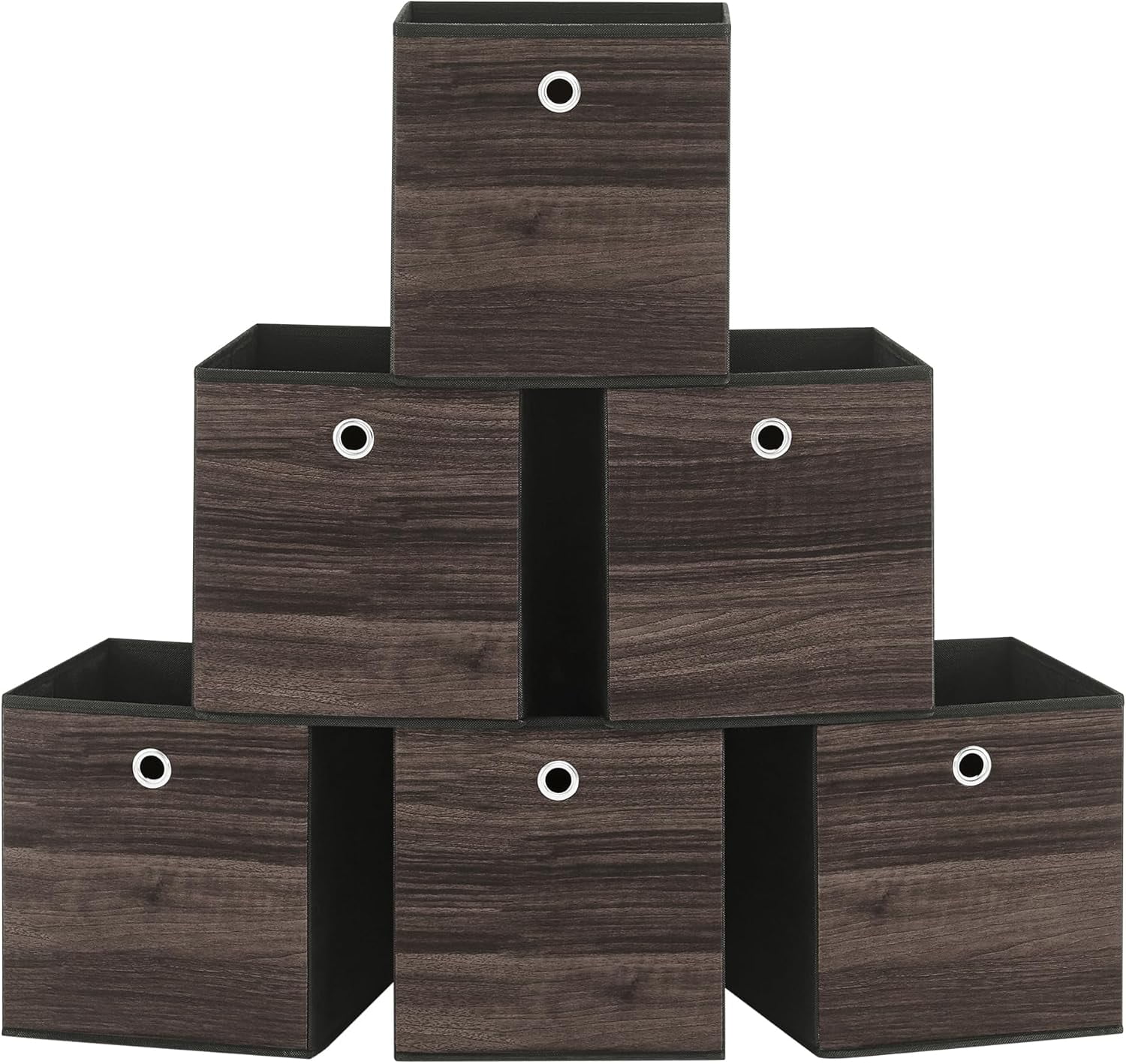 Storage Cubes, Set of 6 Storage Bins with Handles, Foldable Oxford ...
