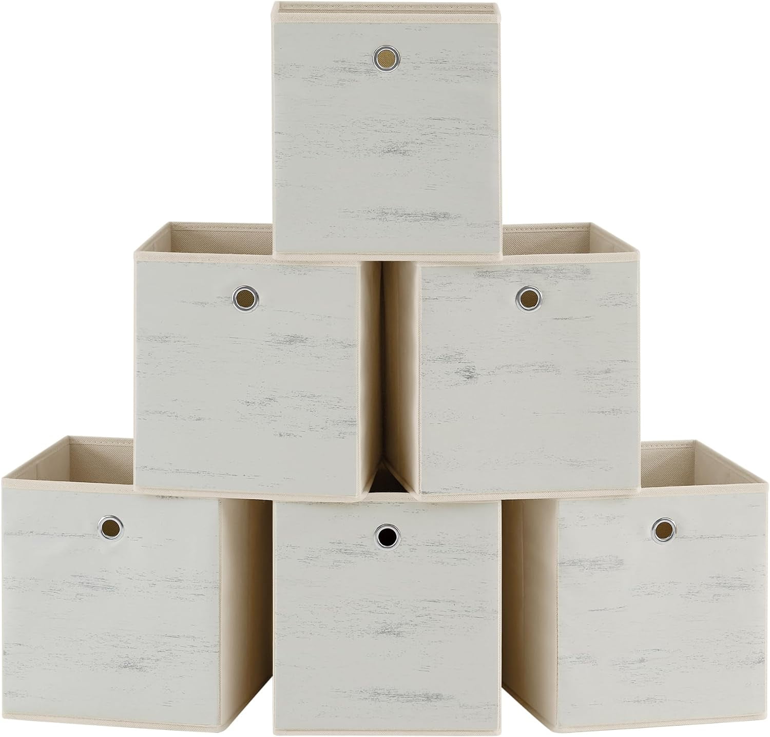 Storage Cubes, Set of 6 Storage Bins with Handles, Foldable Oxford ...