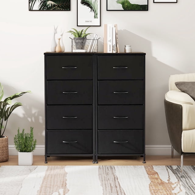 Storage Drawers, Fabric Dresser, Skinny Fabric Storage Tower with 4 ...