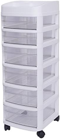 Storage Drawers Large Plastic Drawer 6-Tier Organizer Plastic Drawers ...