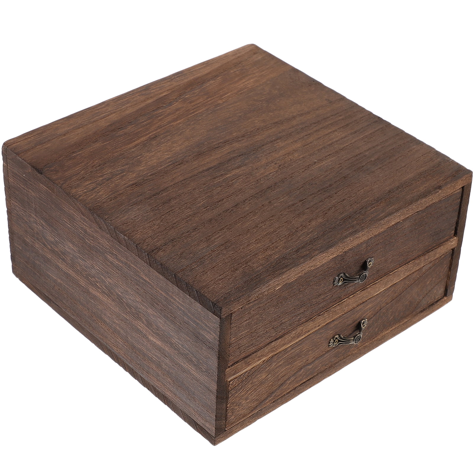 Storage Drawers Wood Desk Organizer Table Necklace Storage Desktop Wood ...