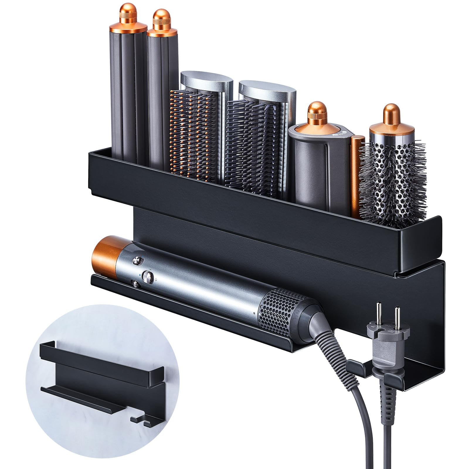 Storage Dryer Holder for Curling Iron Accessories, Tool Organizer Wall ...