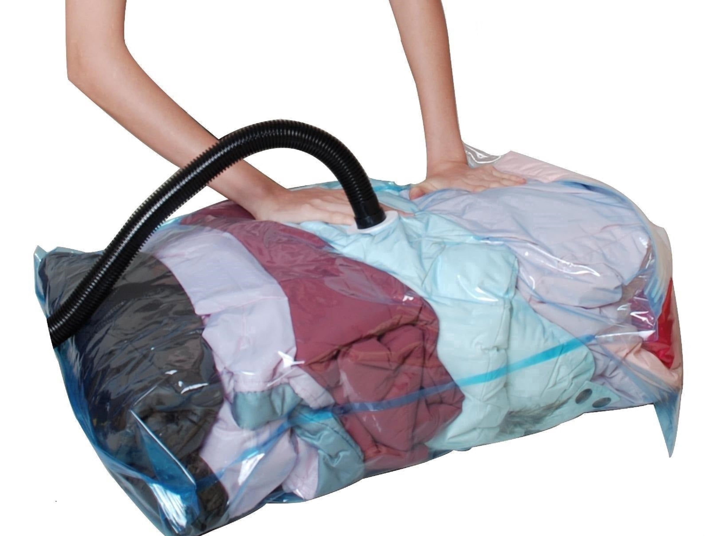 QQbed Garment Vacuum Storage Bags, Jumbo 51 x 40 in, Clear Plastic ...