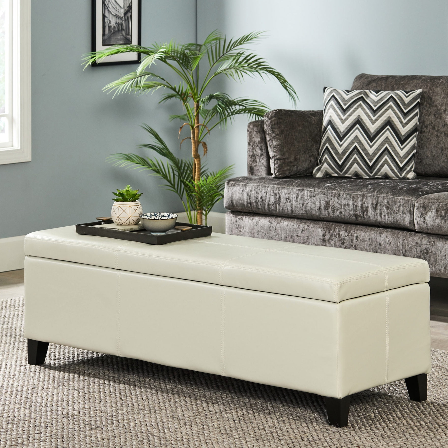 Storage Feature + Padded Bench - Organize Items, Relax Comfortably ...