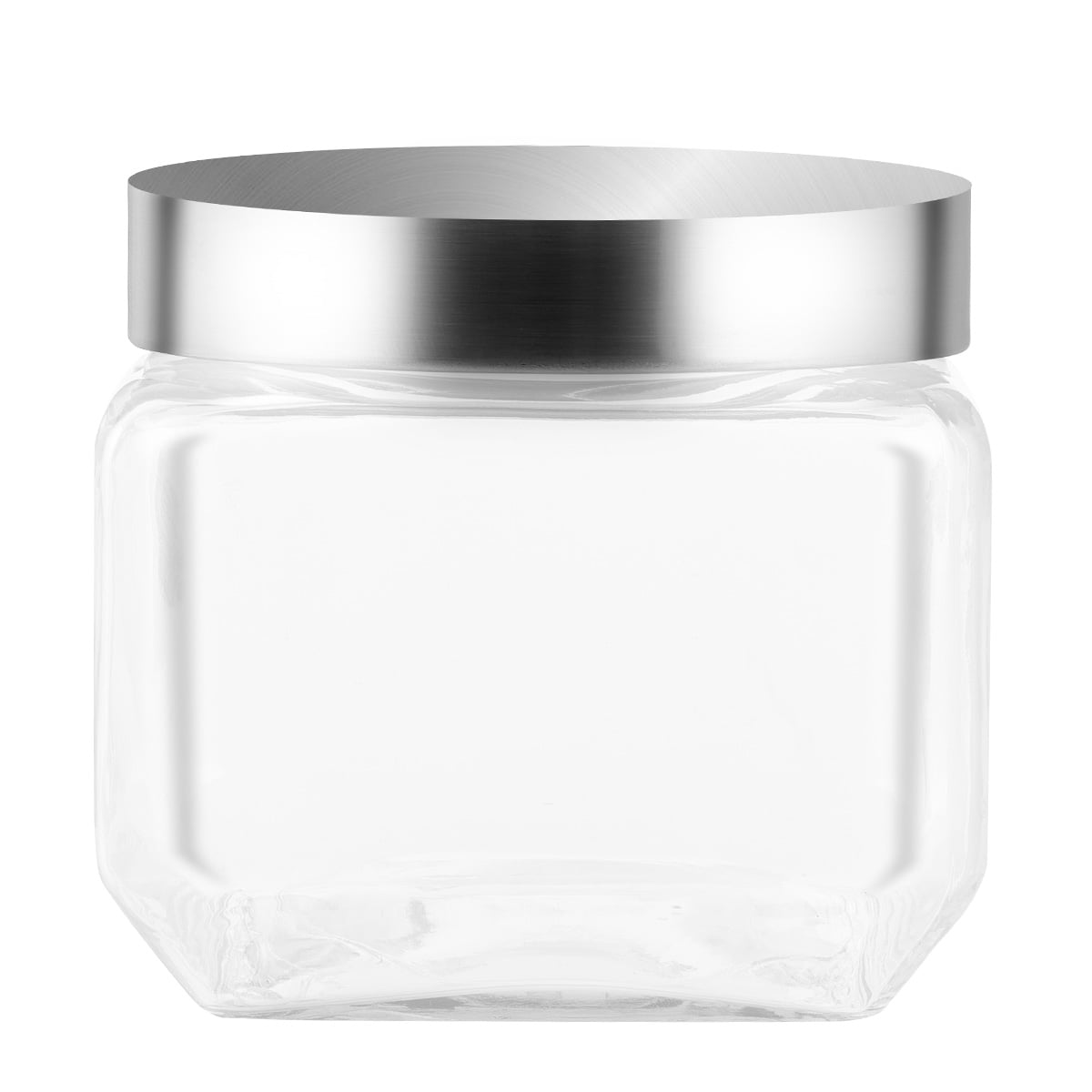 1 Pc Kitchen Storage Jar Food Jar with Stainless Steel Lid and Glass ...