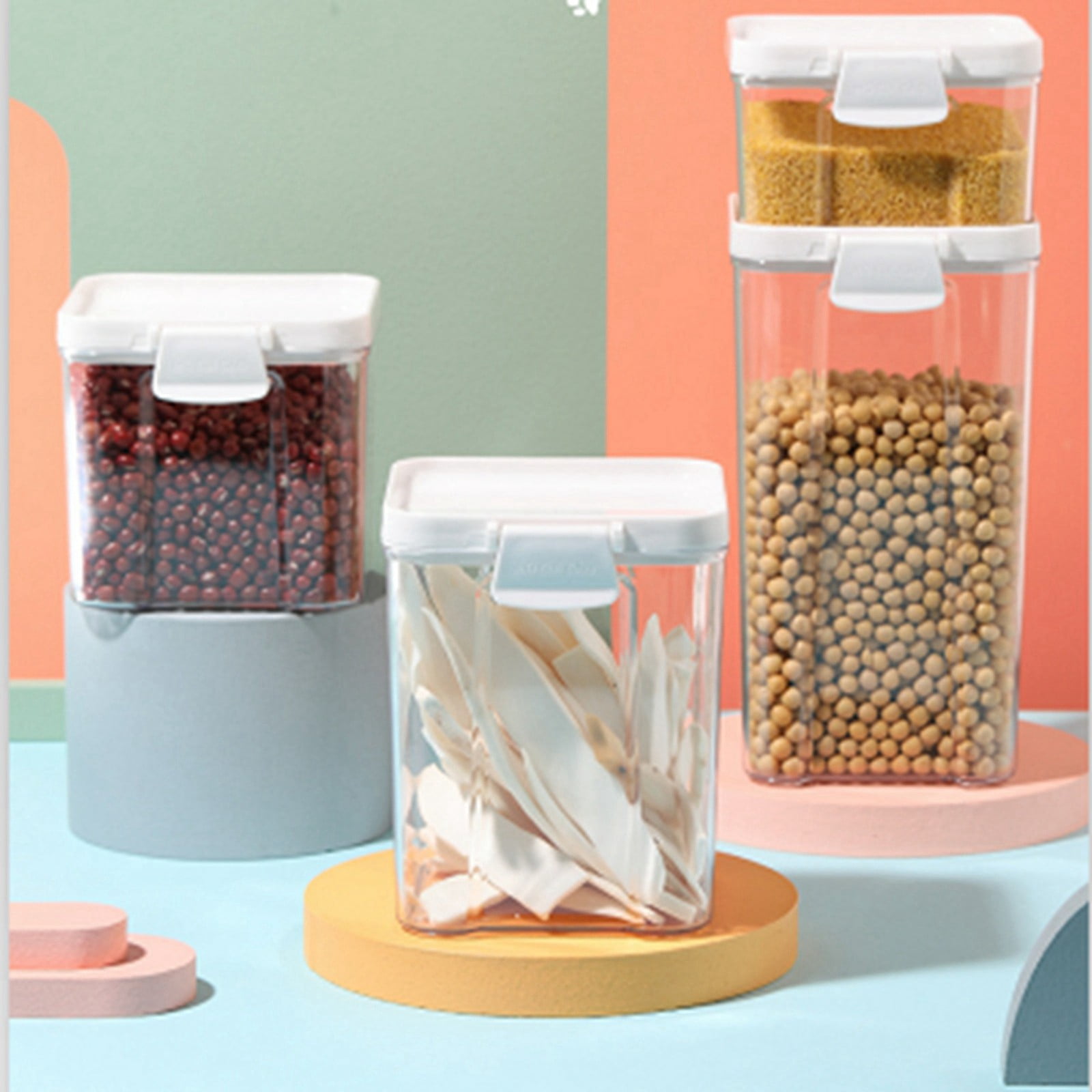 Storage Jar Household Food Grade Airtight Jar Transparent Flour ...