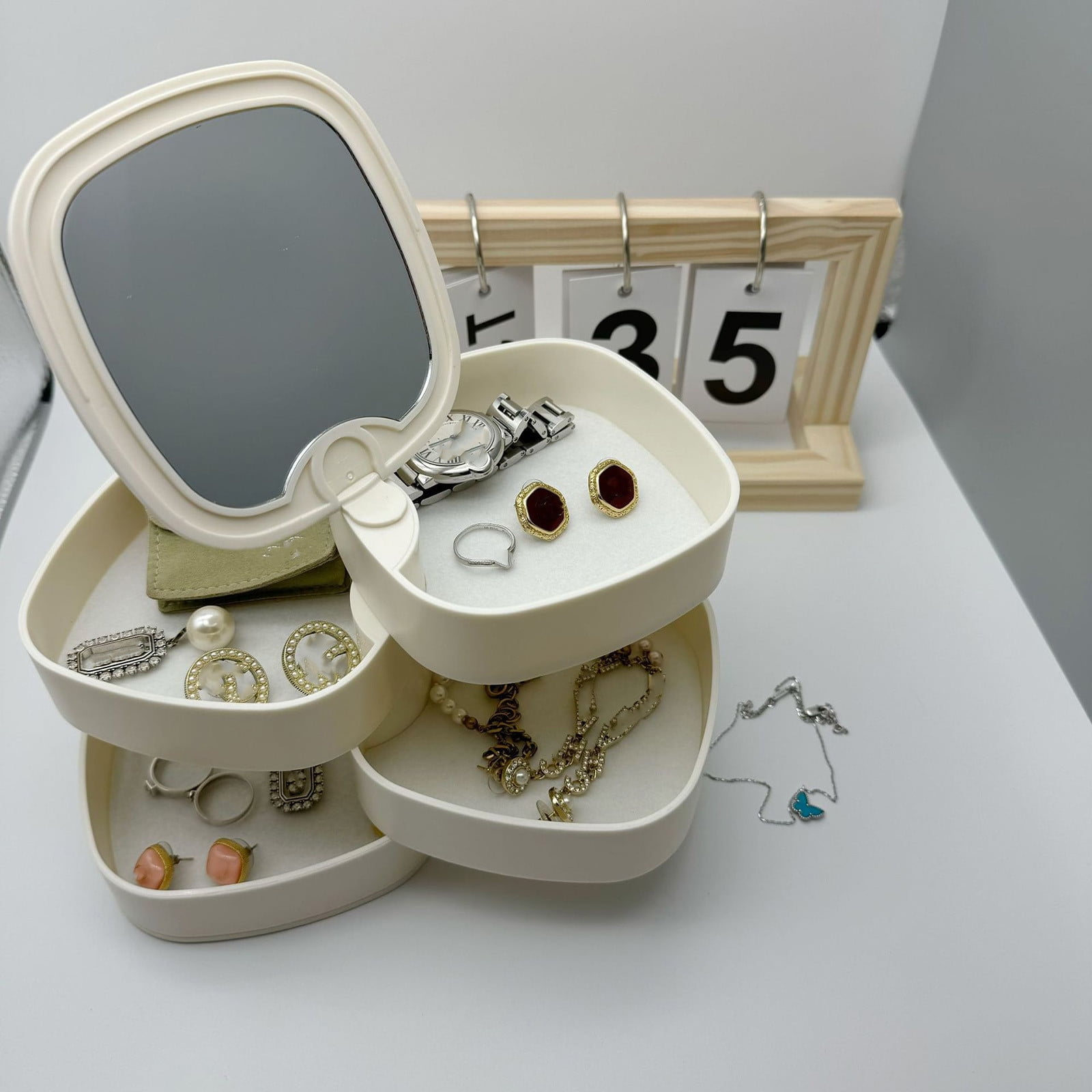 Storage Jewelry Box, Multi-compartment Organizer, Large Capacity 12 ...