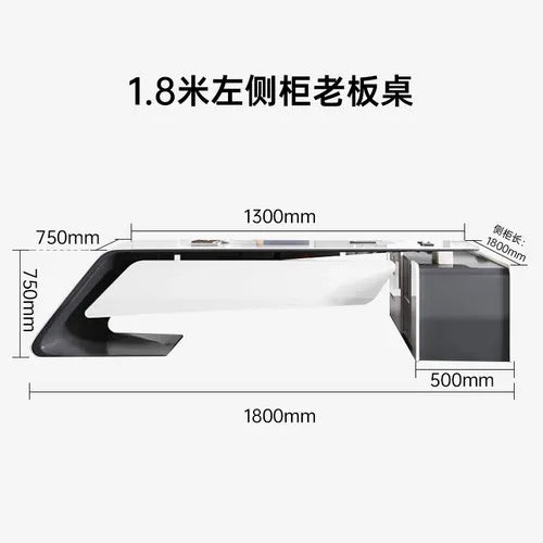 Storage L Shaped Office Desk Executive Supplies Modern Floor Computer ...