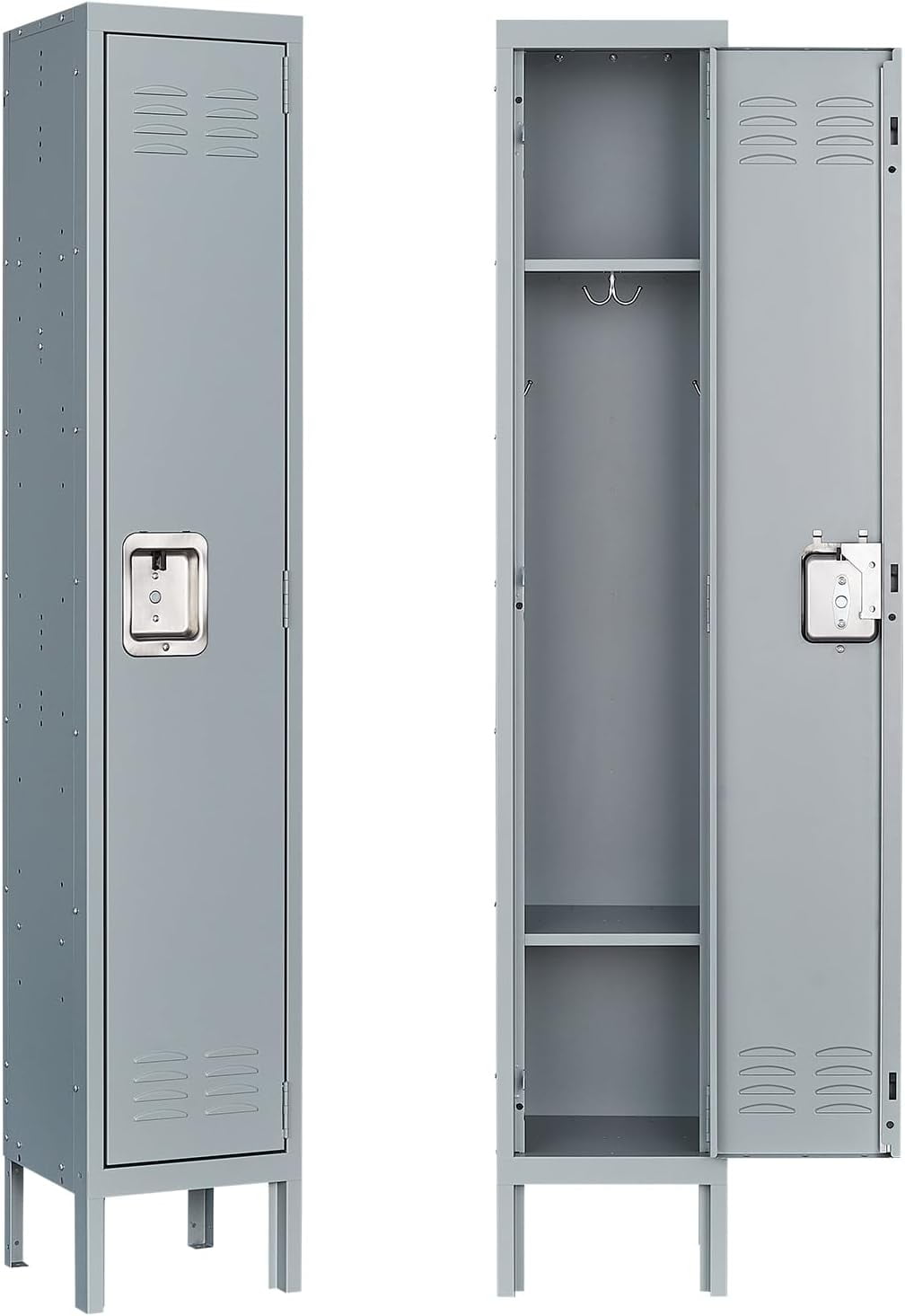 Storage Locker 2 Door Metal Locker Cabinet for Employees Home Gym ...