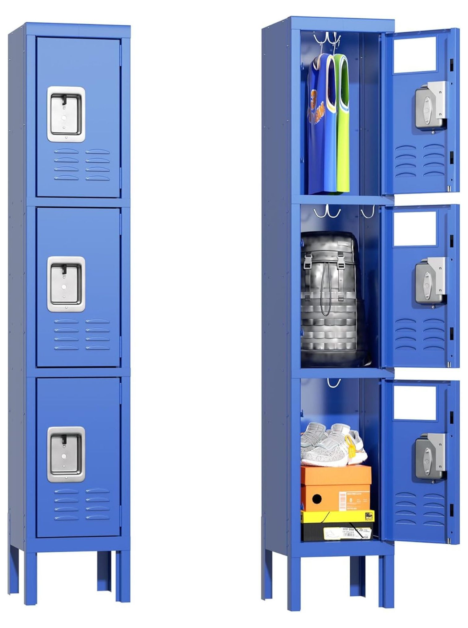 Storage Locker for Employee,Office,Metal Gym Locker with 3 Door,Steel ...