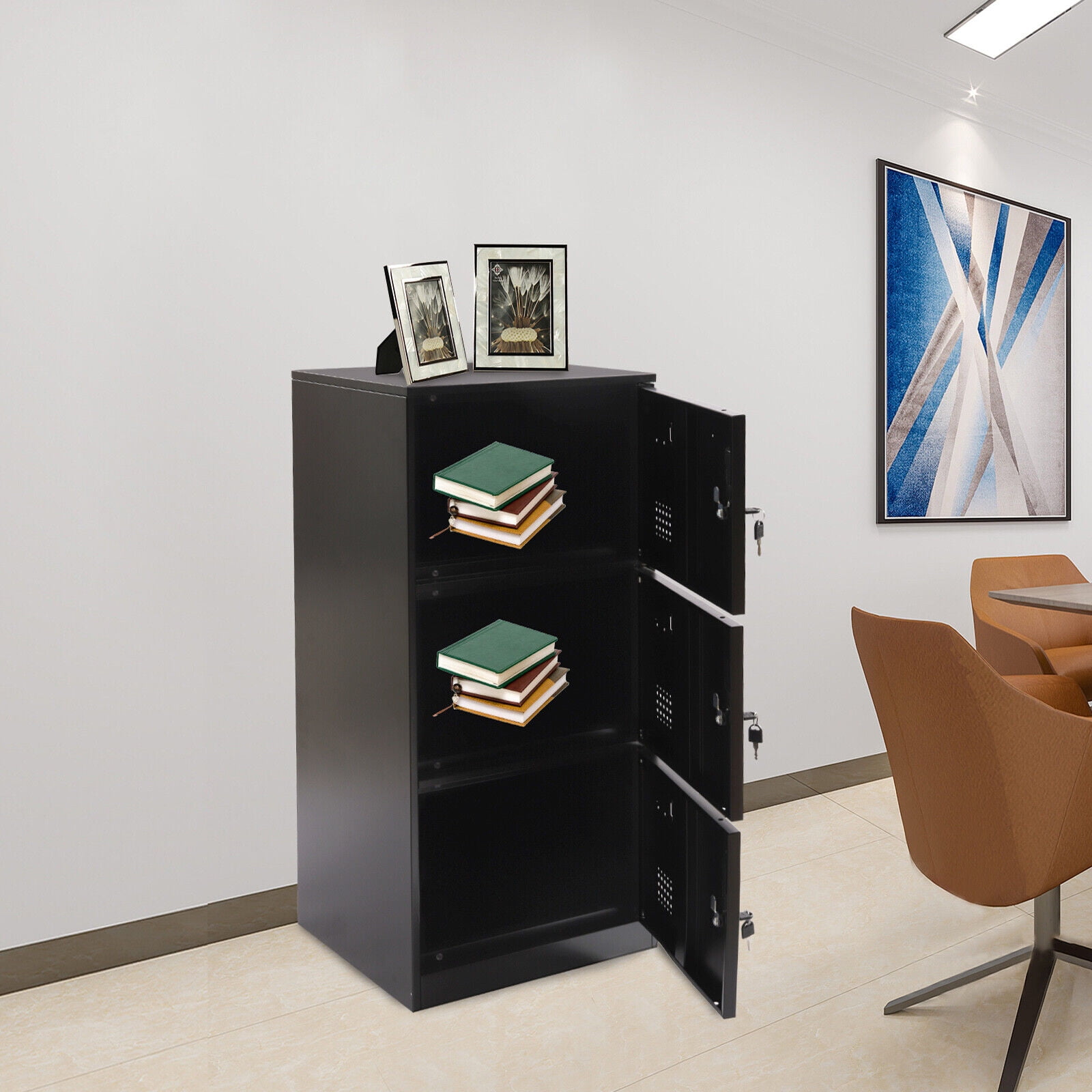 Storage Metal Cabinet Locker Secure Gym Locker School Office Home Tool ...