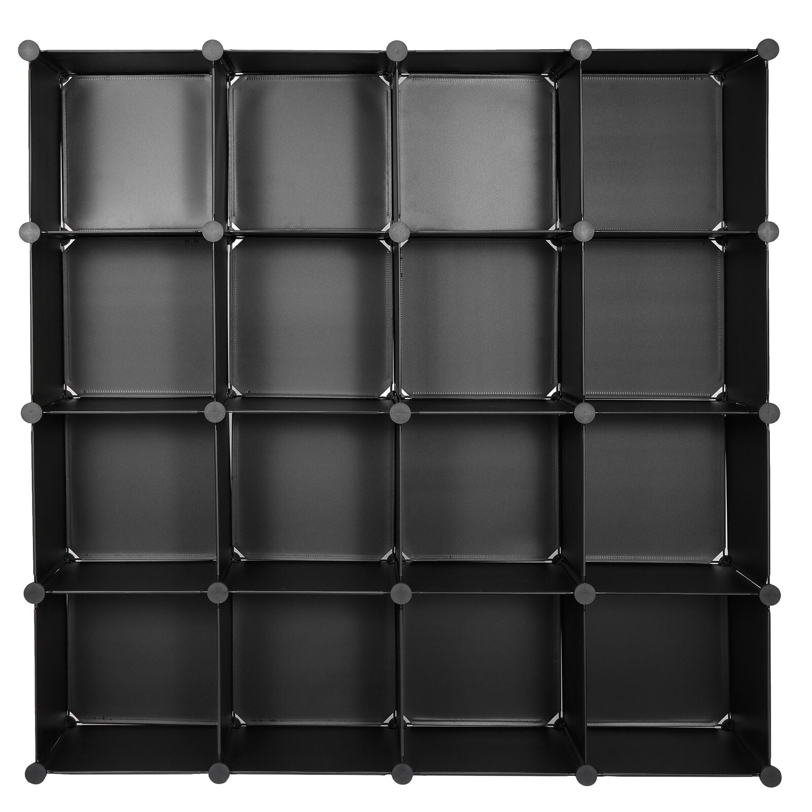 Storage Modular Cubes 16 Cubes Black Plastic Portable Organizer ...