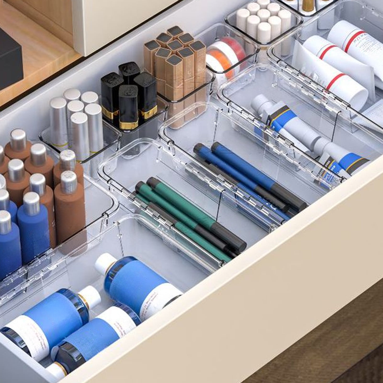 Storage And Organization,Storage Bins,Transparent Drawer Divider ...