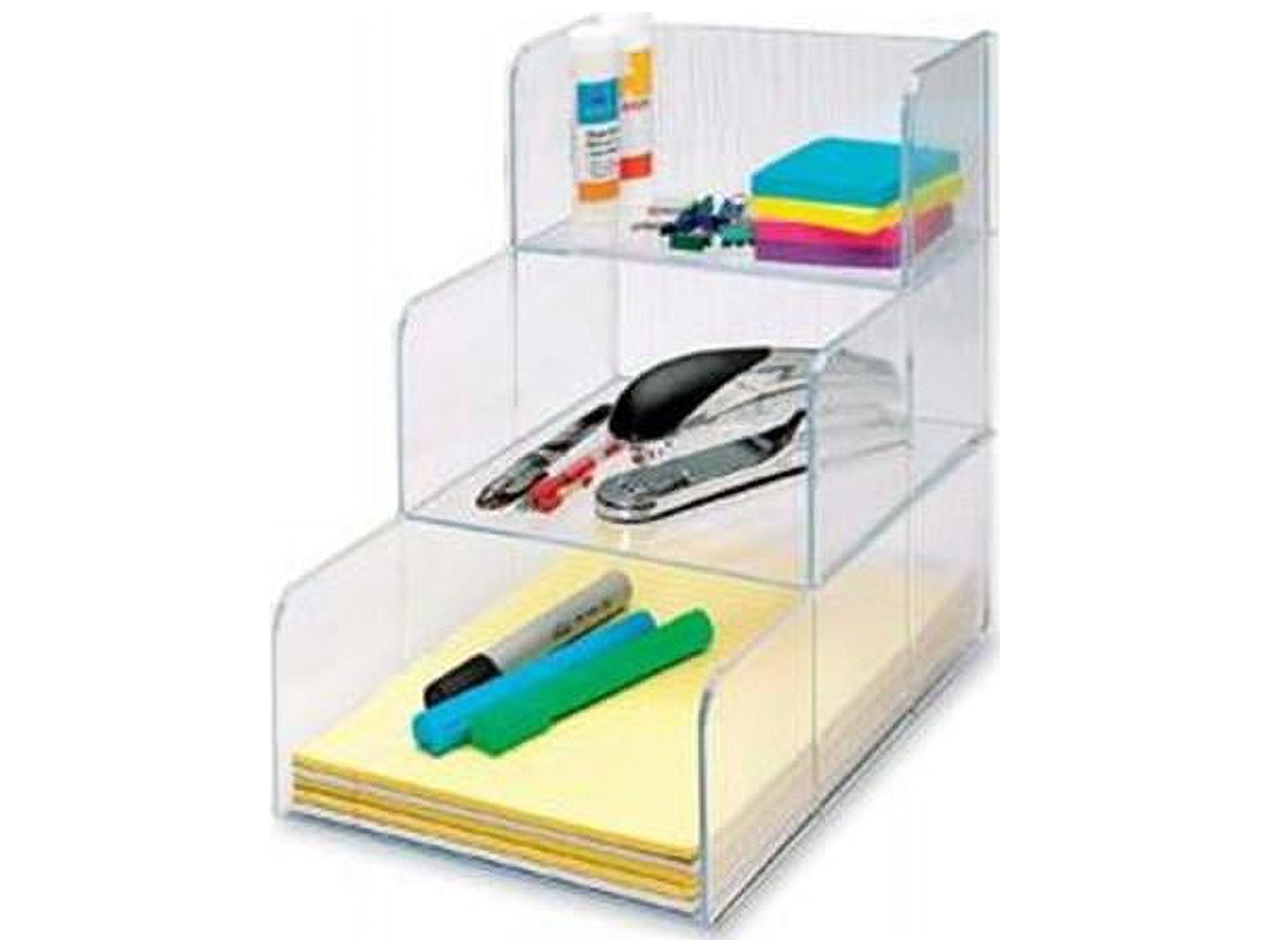 Storage Organizer, 3 Compartment, 12"x9-3/8"x12", Clear - Walmart.com
