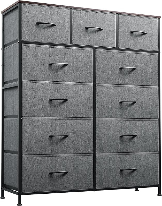 Storage Organizer Unit with 11 Fabric Bins, Storage Drawers Organizer ...